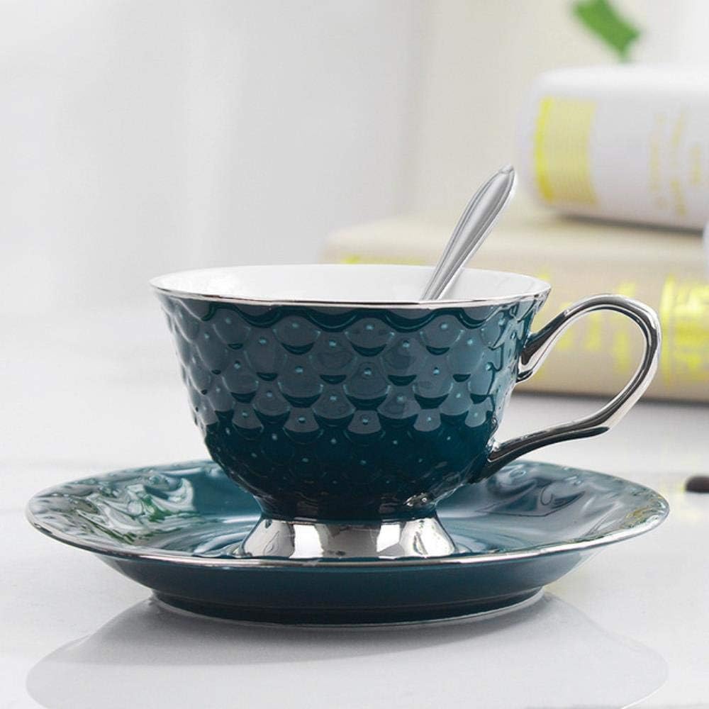 Amazon.de: Tassen Kaffeetasse Goldgriff Becher Schuppen Grün Keramik ...