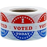 Amazon.com : I Voted Today Circle Voting Label Round Self Adhesive ...