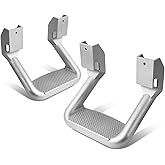 Amazon.com: DNA Motoring Universal Aluminum Side Hoop Steps, Black ...