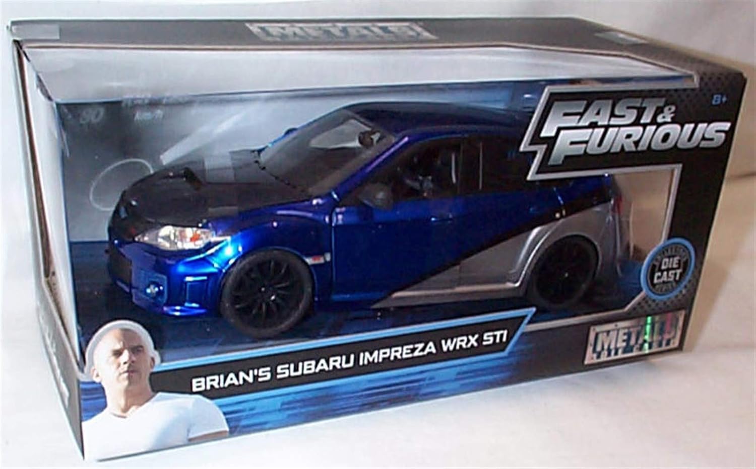 Jada Fast & Furious Brians Subaru Impreza WRX STI Blue vehicle 1:24 scale diecast model – BigaMart