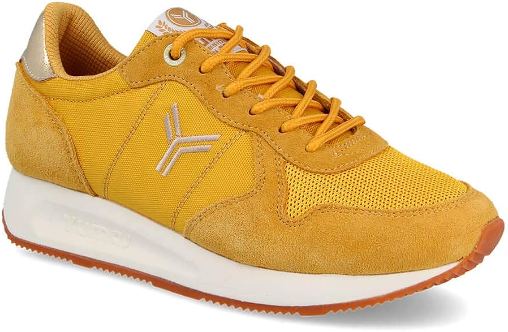 Yumas Chaussure Sneaker Venus Moutarde fabriqué Cuir Semelle pour Femme ...