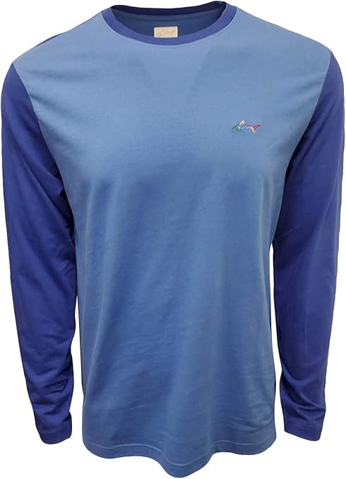 Greg Norman Men's Long Sleeve Crewneck T-Shirt (XX-Large, Two-Toned ...