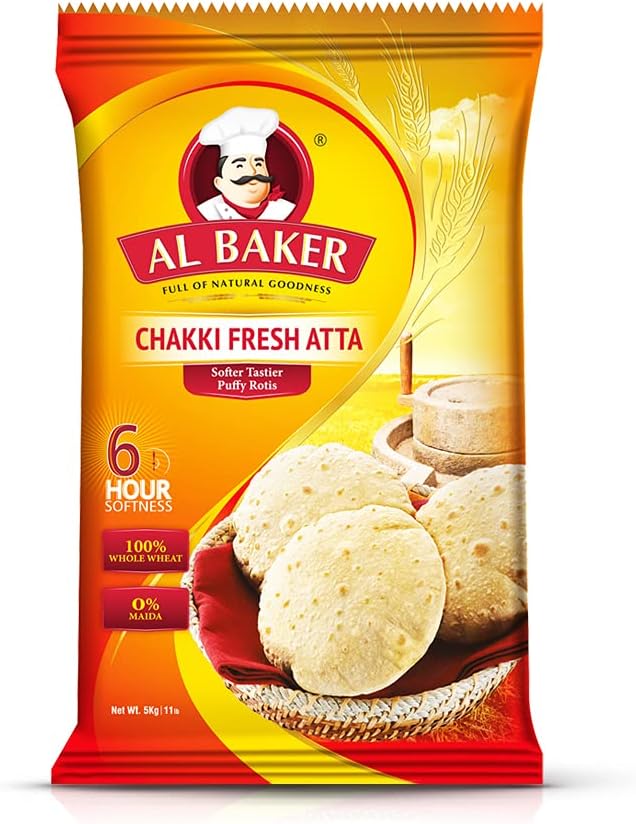 Al Baker Chakki Fresh Atta Flour, 5kg: Buy Online at Best Price in UAE ...