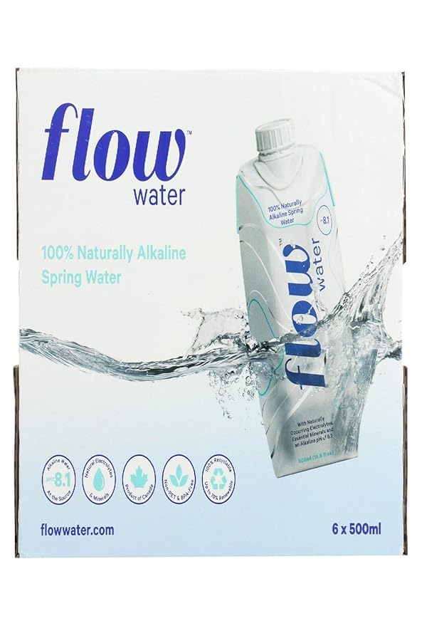 Amazon.com : Flow Water, Natural Alkaline Spring Water, 16.9 Fl Oz, 6 ...