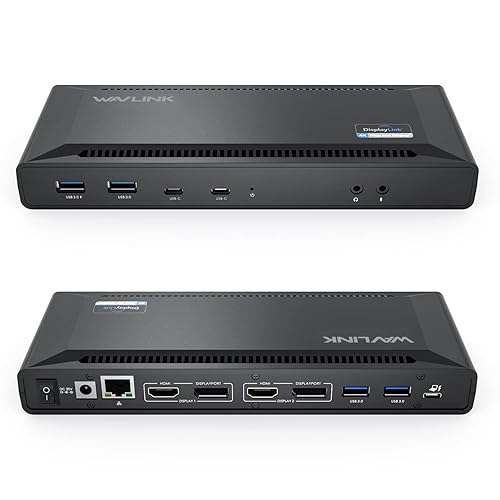 WAVLINK DisplayLink Laptop Docking Station - Dual Monitors 5K/4K@60Hz ...
