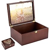Amazon.com: Larger Wooden Memory Keepsake Boxes With Hinged Lids and a ...