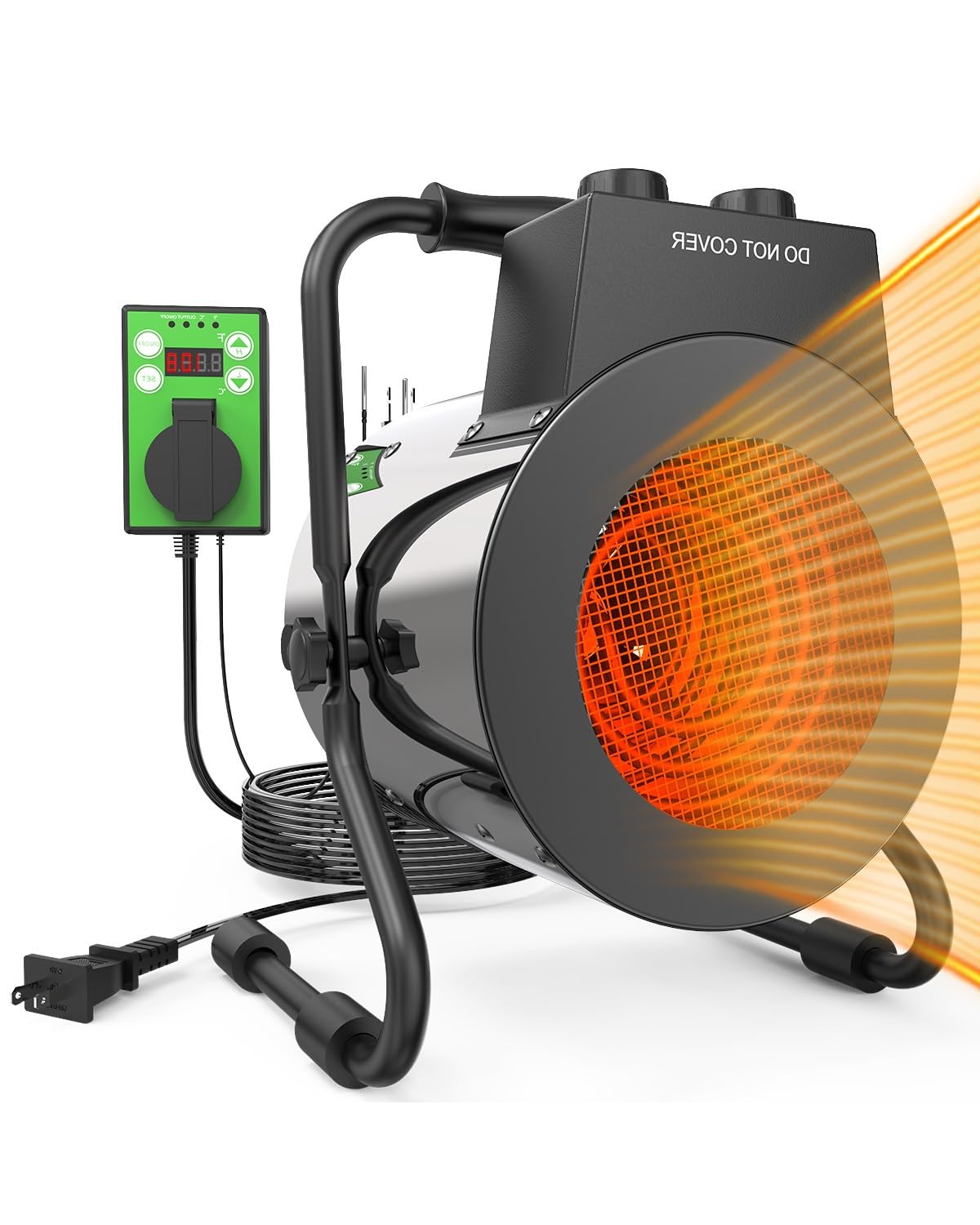 Buyplus Greenhouse Heater with Digital Thermostat, 1500W Outdoor ...