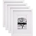 Amazon.com - Egofine 8x10 Picture Frames Set of 4, Made of Solid Wood Display 4x6 and 5x7 with ...