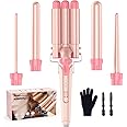 Amazon.com: Waver Curling Iron Wand - BESTOPE PRO 5 in 1 Curling Wand Set with 3 Barrel Hair ...