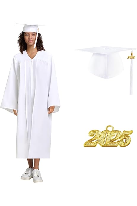 2024 Graduation Graduation Gown And Cap Set With 2023 & 2024 Tassels ...