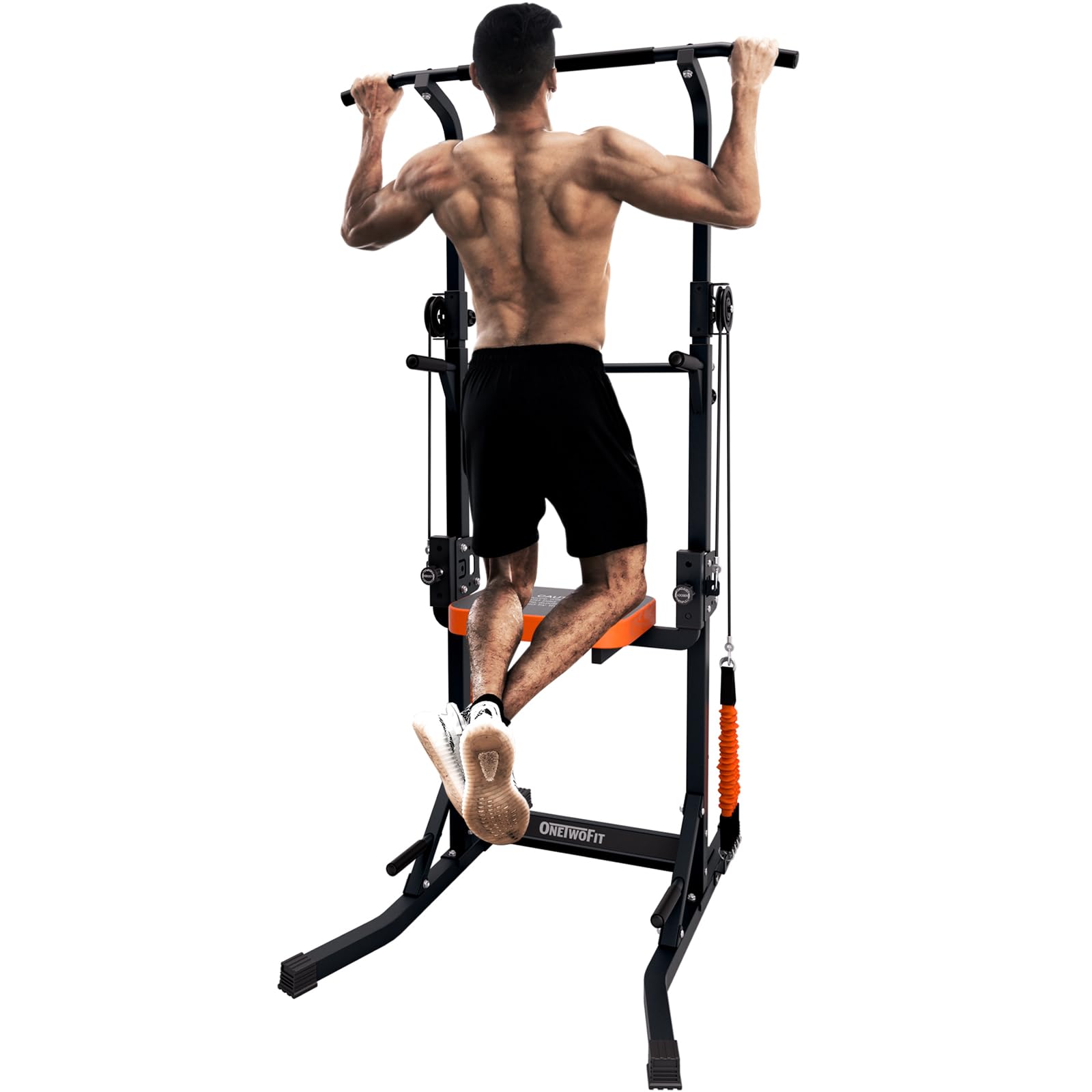 ONETWOFIT Power Tower Pull Up Bar Station Assistive Trainer, Multi ...