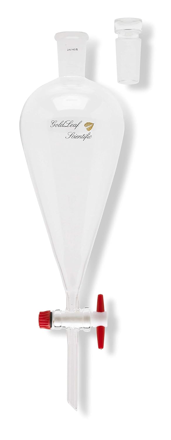 Goldleaf Scientific GLA2E3SF Separatory Funnel 2000mL with 24/40 ...
