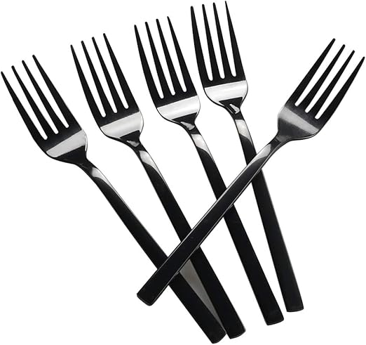 Tstorage Stainless Steel Black Dessert Appetizer Forks Small Dinner ...