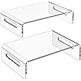 Amazon.com: Zimilar 2 Pack Monitor Stand Riser, Acrylic Monitor Stand ...