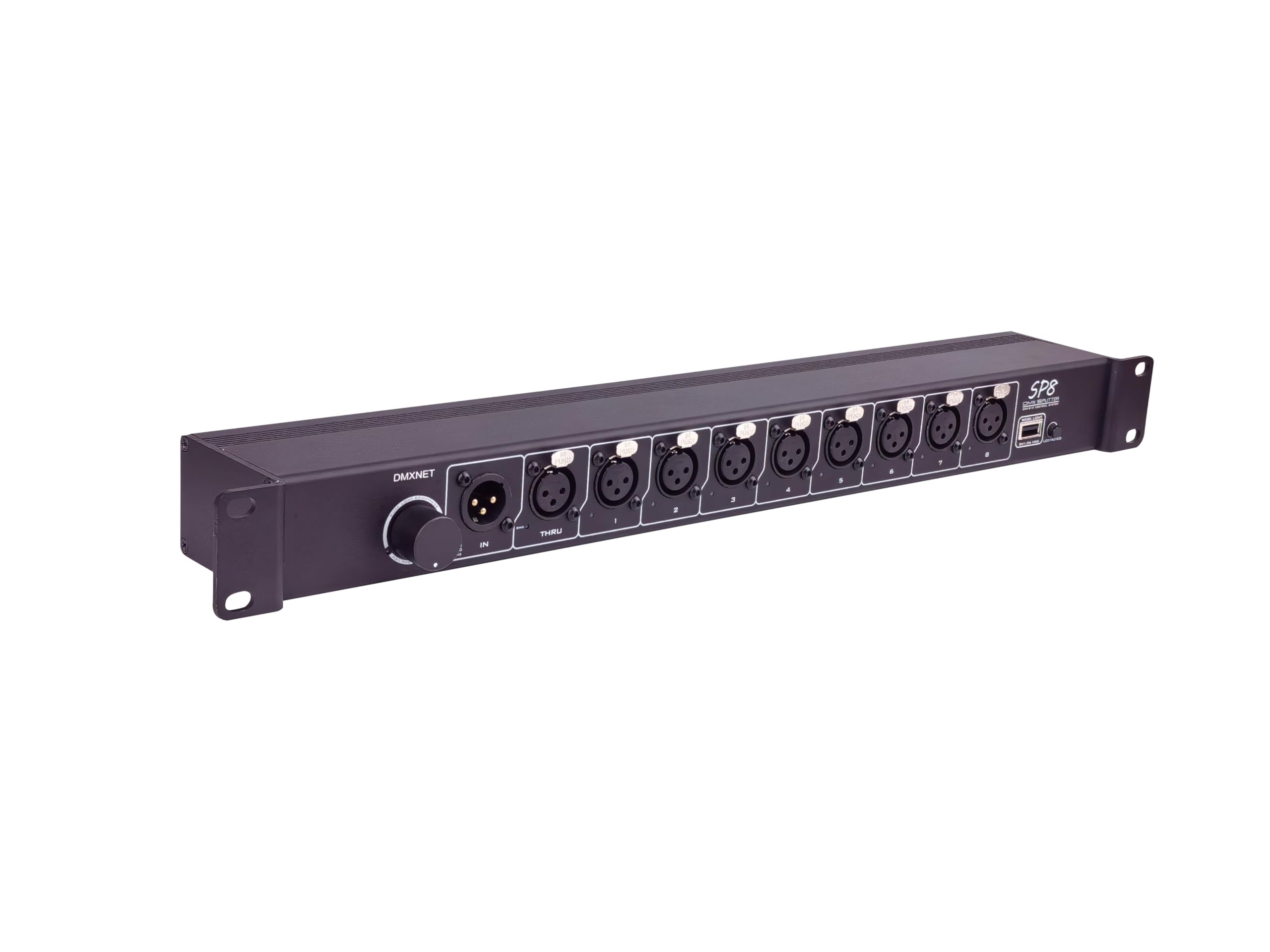 DMXNET 8-port Opto-Isolated DMX Splitter/Amplifier/Isolator, LED ...