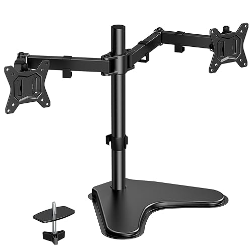 HUANUO 13-32 inch Dual Monitor Stand for Desk, Free Standing Monitor ...