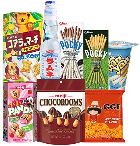 Japanese Snacks and Drink Care Package Snack Gift Box (8 Count ...