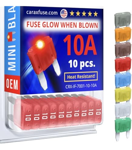 20 Amp Fuse 50-Piece Glow Fuse Set – Mini Blade Fuses That Light Up ...