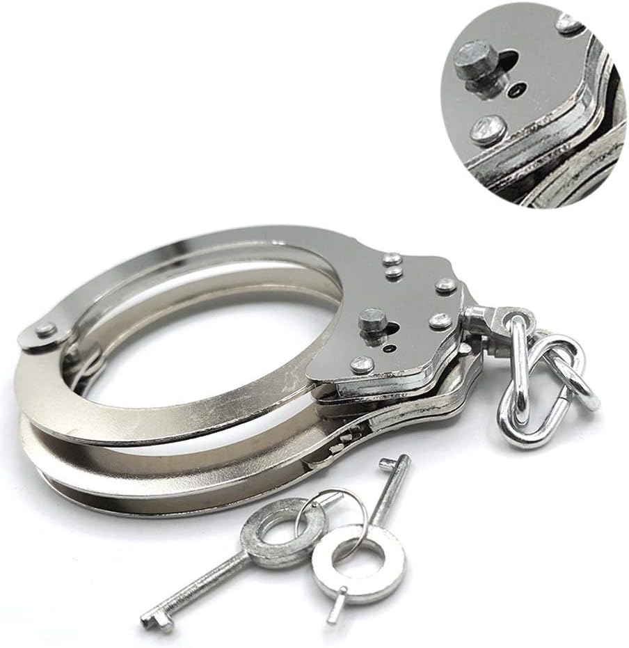 Bdwing Metal Handcuffs with 2 Keys, Kids Play Toy Metal Handcuffs Party ...