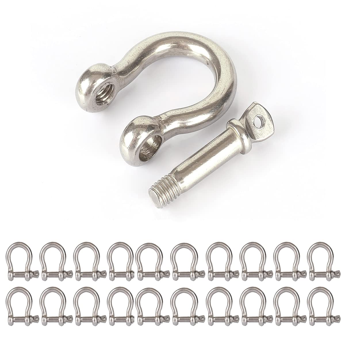 Mua 20pcs 1/4 Inch Screw Pin Anchor Shackle, M6 6mm Stainless Steel ...