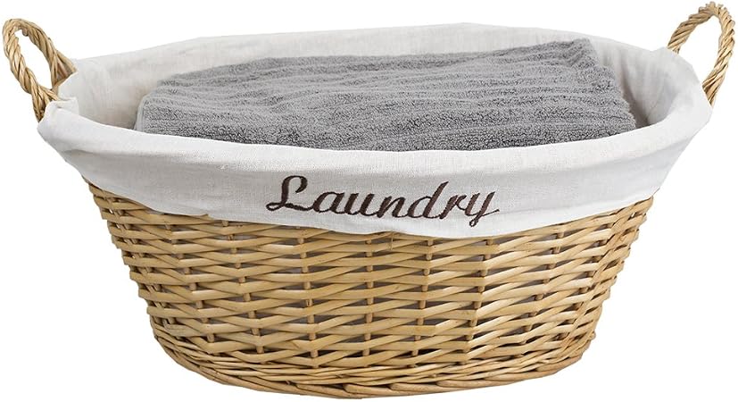 Amazon.com: Home Basics Wicker Laundry Basket (Natural): Home & Kitchen