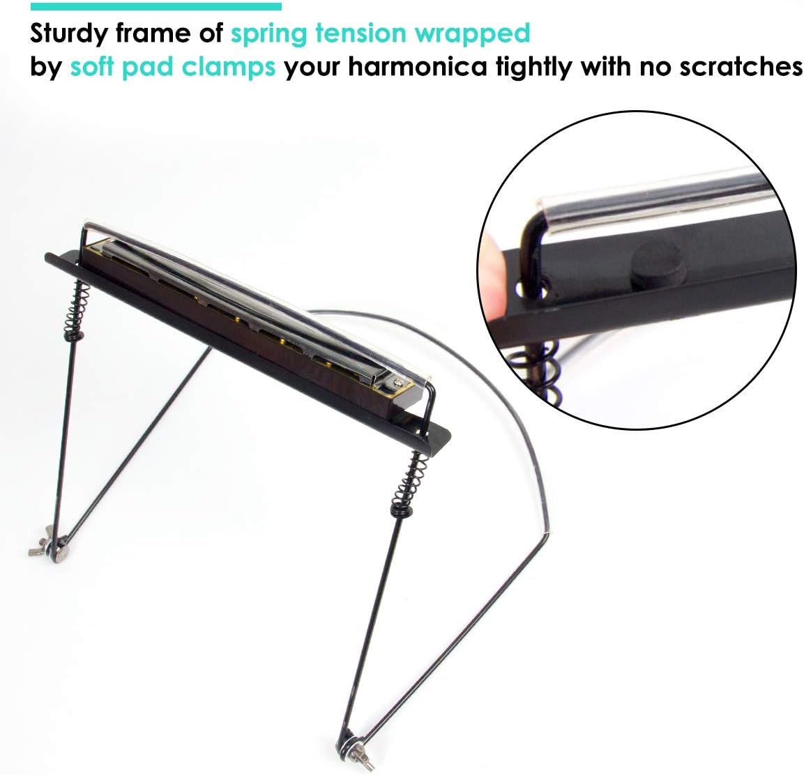 Adjustable Suitable 24 Hole 10 Hole Harmonica Neck Rack Mount Holder ...