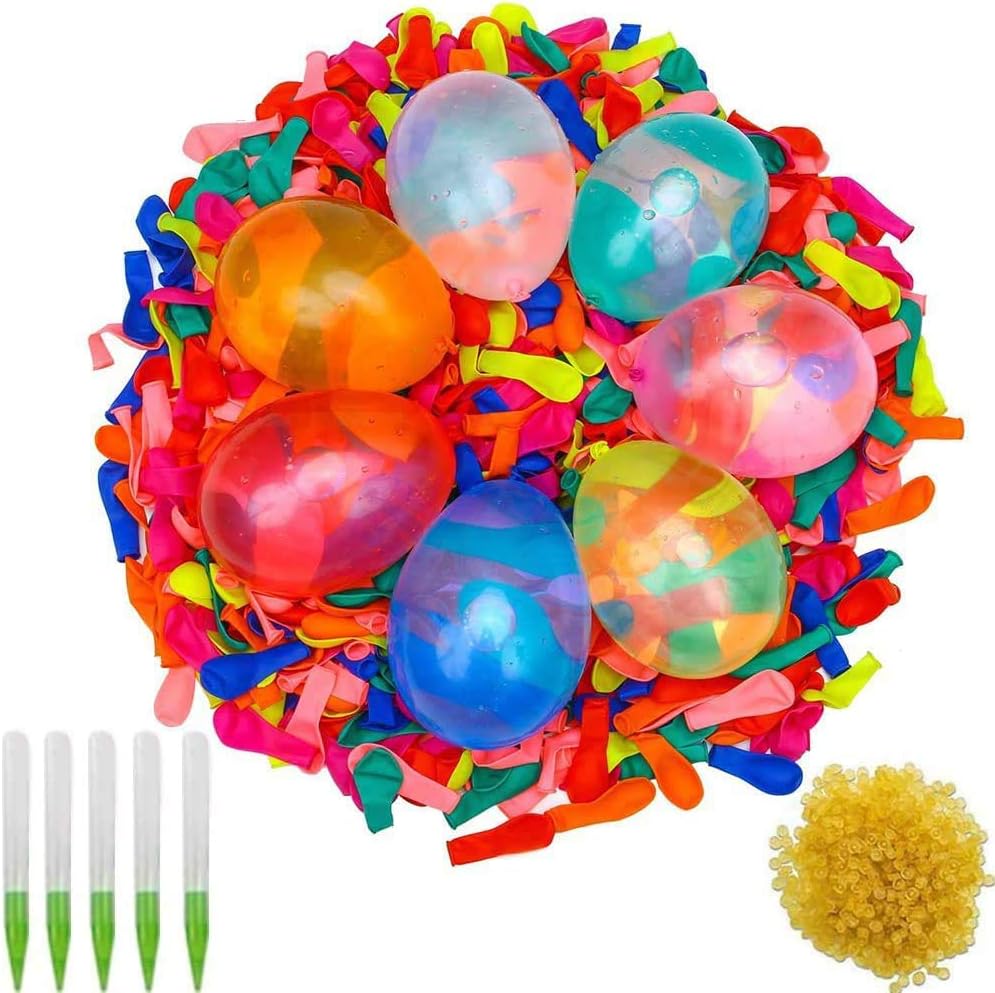 BESTZY Water Balloons Refill Quick & Easy Kit, 1000pcs Water Balloons ...