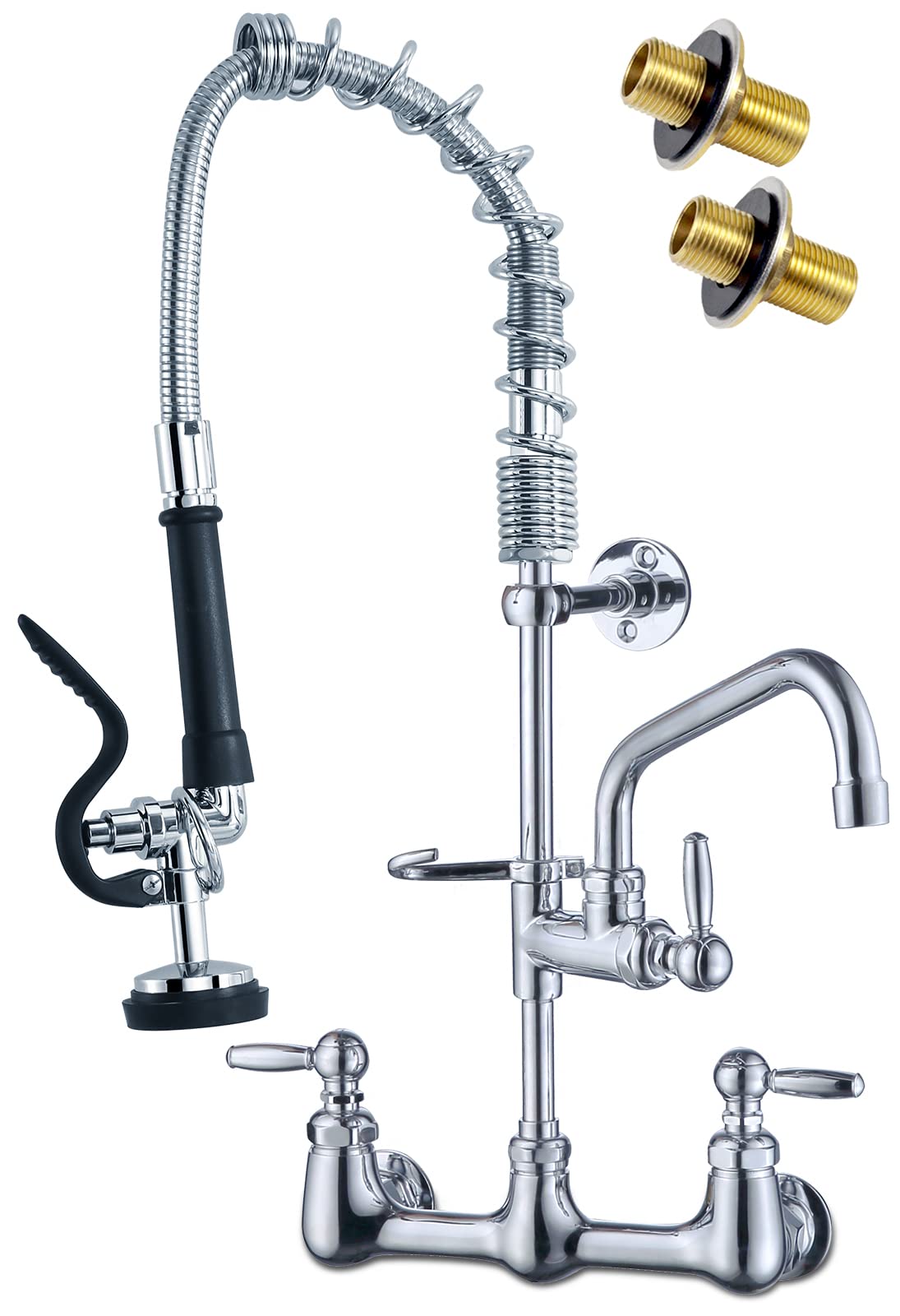 AGAHPAY Commercial Sink Faucet with Sprayer, Commercial Faucet with 8 ...