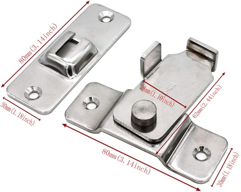 DINGCHI Sliding Barn Door Swivel Safety Hasp, Flip Door Latch, 90 ...