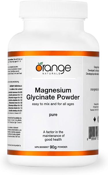 Orange Naturals - Magnesium glycinate Powder, 90g: Amazon.ca: Health ...