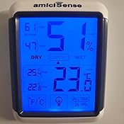 amiciSense AS-55 Digital Touchscreen with Backlight Temperature ...