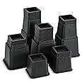 Amazon.com: 16 PCS Adjustable Bed Risers 3, 5 or 8 Inch Heavy Duty ...