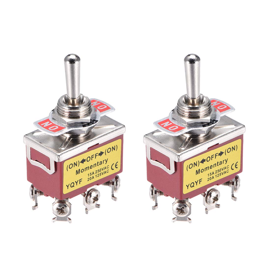 Toggle Switches uxcell Lacthing Rocker Toggle Switch 3 Positions Heavy-Duty 15A 250V/20A 125V ...