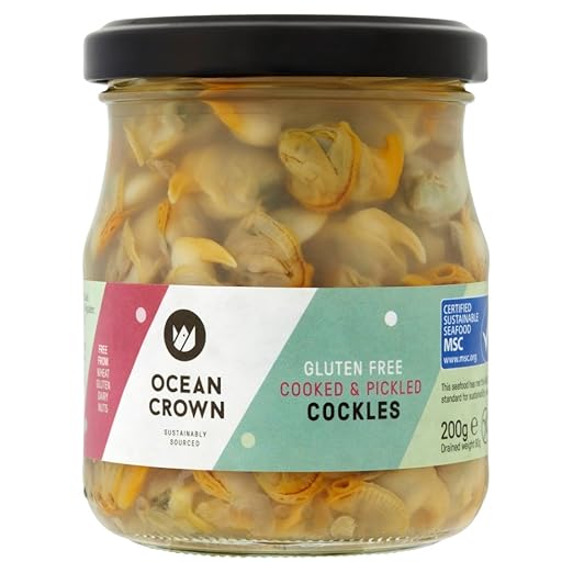 Ocean Crown Cooked and Pickled Cockles, 200 g: Amazon.co.uk: Grocery