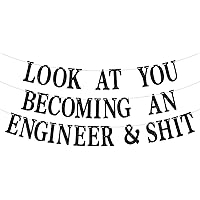 Amazon.com: Look at You Becoming an Engineer Banner, Congrats Grad/You ...