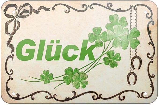 Amazon Art Wall Decor Aluminum Sign 16x12 Luck In German Hazard amazon-art-wall-decor-aluminum-sign-16x12-luck-in-german-hazard