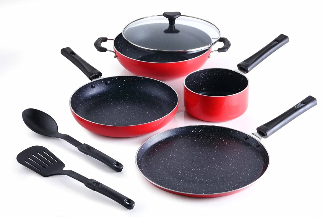 Buy CRYSTAL Classic Series Induction Bottom Cookware Set (PTFE (Non ...