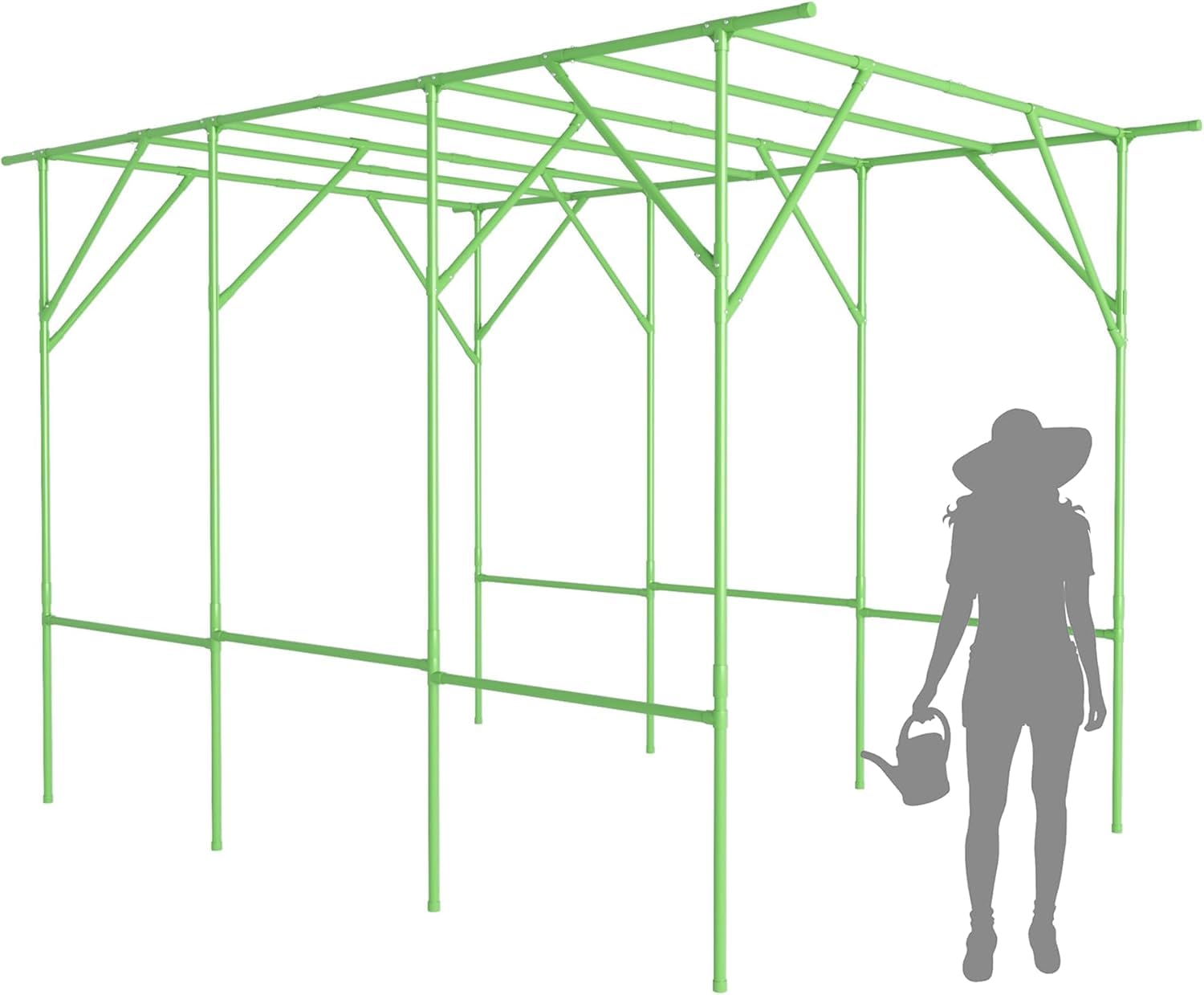 GRASOLAR 118'' L x 79'' W x 90.5'' H Large Grape Vine Support Arch ...