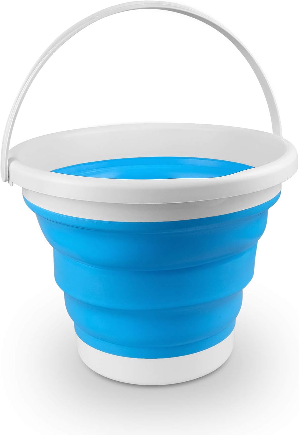 Foldable Bucket 10L, Portable Collapsible Water Bucket, Round Silicone ...