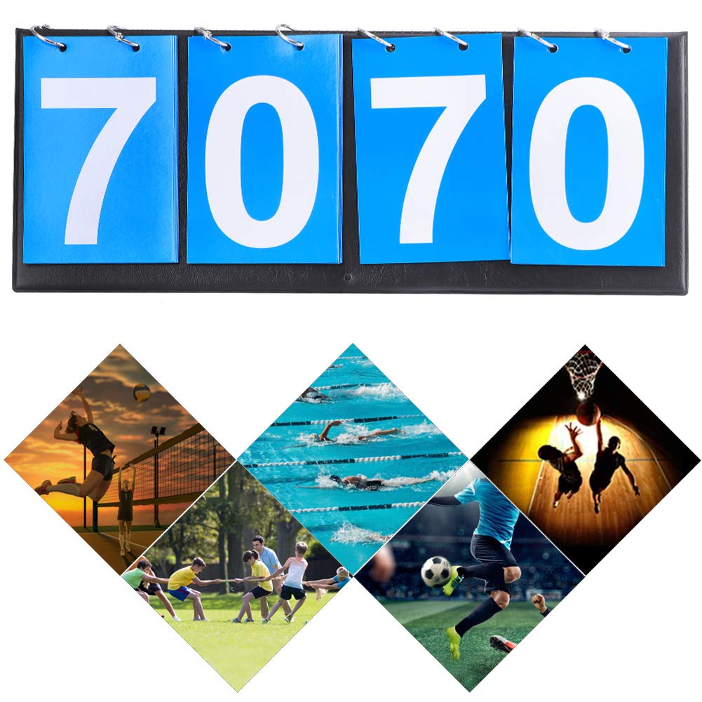 Number Flip Chart Number Flip Cards Blue Cloth Metal Cardboard 4‑Digit ...