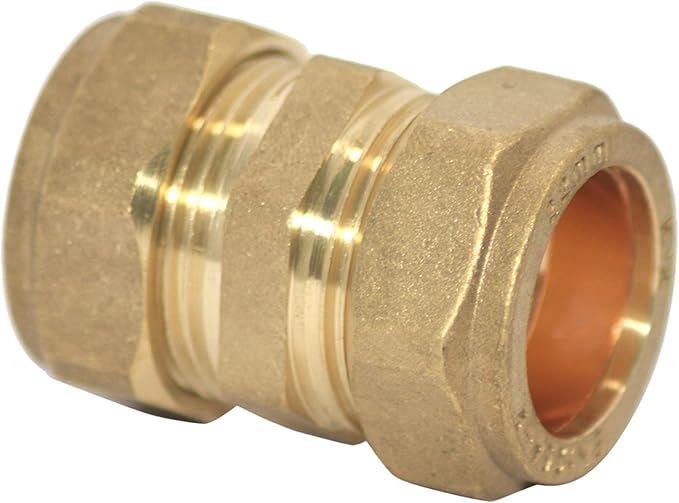 Compression Brass 15mm Equal Straight Couplings - Packs of 5: Amazon.co ...