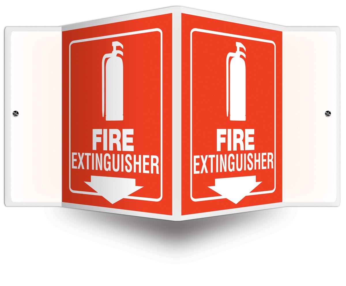 ACCUFORM SIGNS PSP618 Projection Sign 3D, Legend"FIRE Extinguisher ...