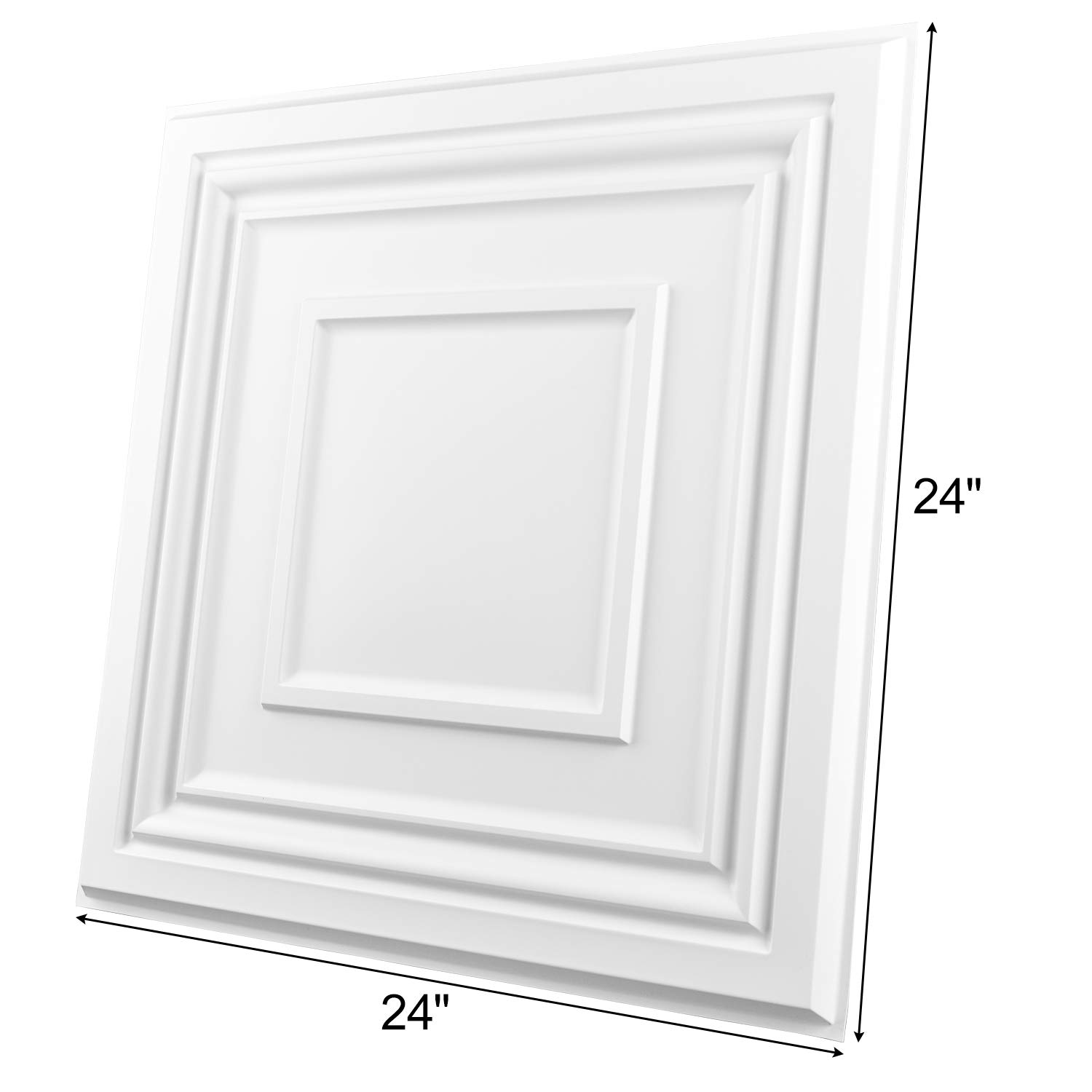 Art3d Decorative Drop Ceiling Tile 2x2 Pack of 12pcs, Glue up Ceiling ...