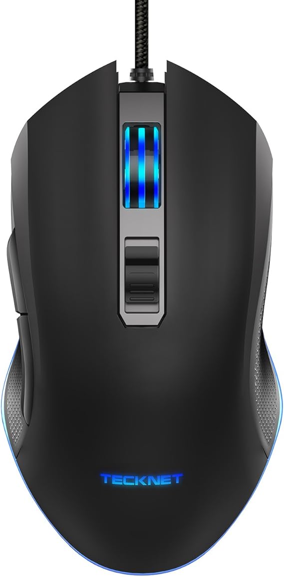 Gaming Mouse, Tecknet 7200DPI Wired Programmable Gaming Mice, Ergonomic ...