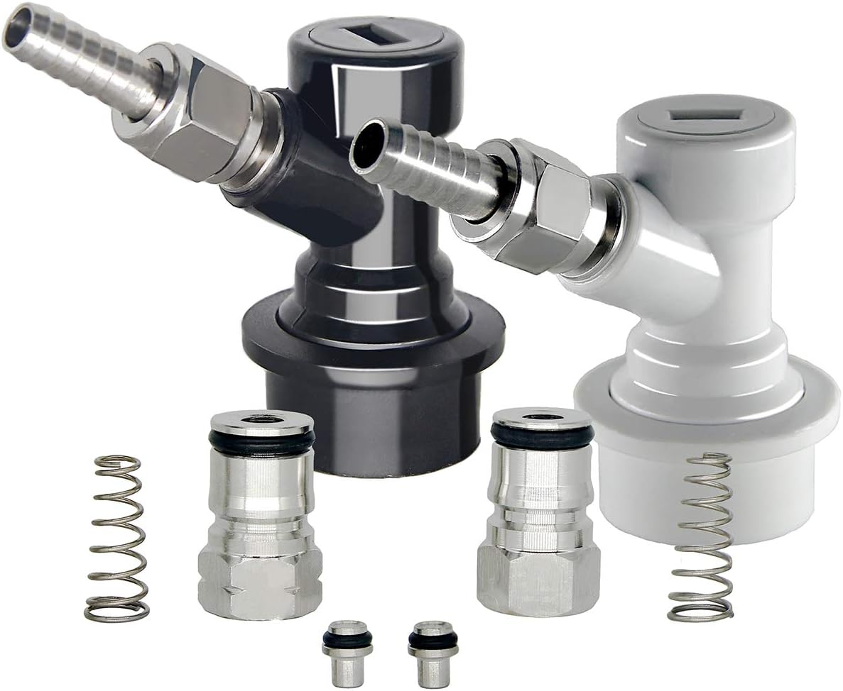 Cornelius Keg Ball Lock Disconnect Set with Swivel Nuts, Stainless ...