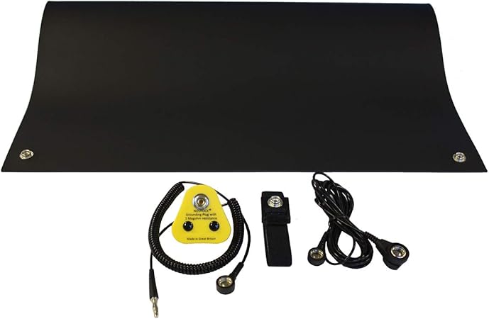 ESD Anti Static Discharge Mat (Black) | Grounding Kit (500 x 1000mm ...