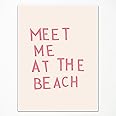 Amazon.com: pedkvtmewo Trendy Meet Me At The Beach Canvas Wall Art ...