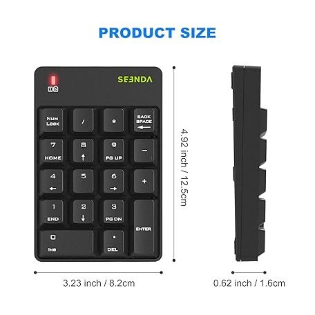 Mua seenda Wireless Number Pad, 2.4G USB Numeric Keypad, 18 Keys ...