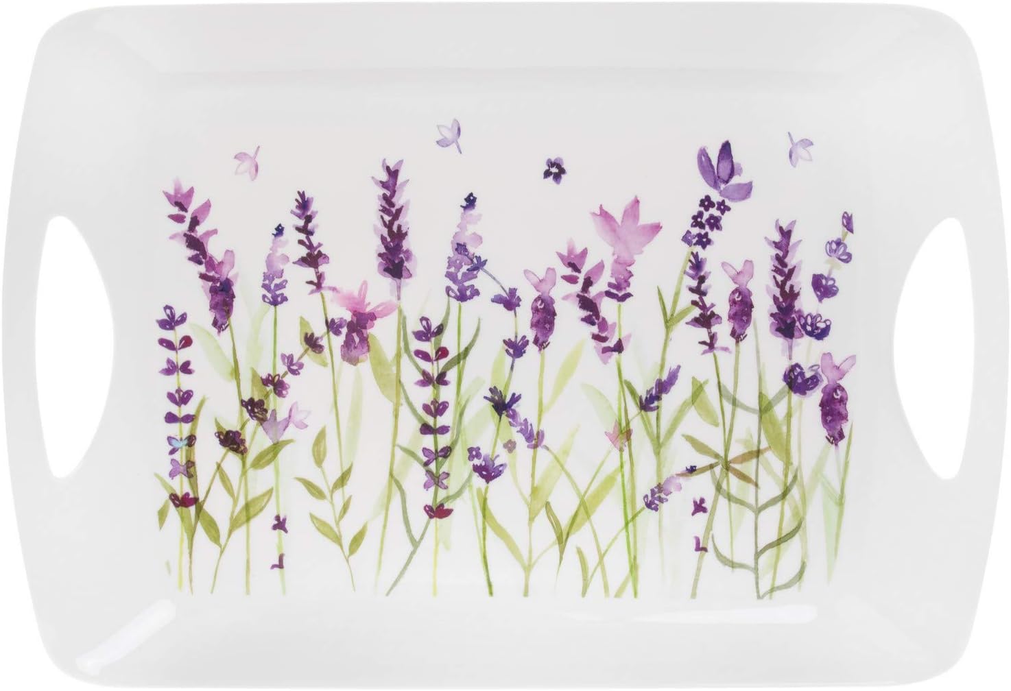 The Leonardo Collection Lavender Large Tray with Handles, Purple ...