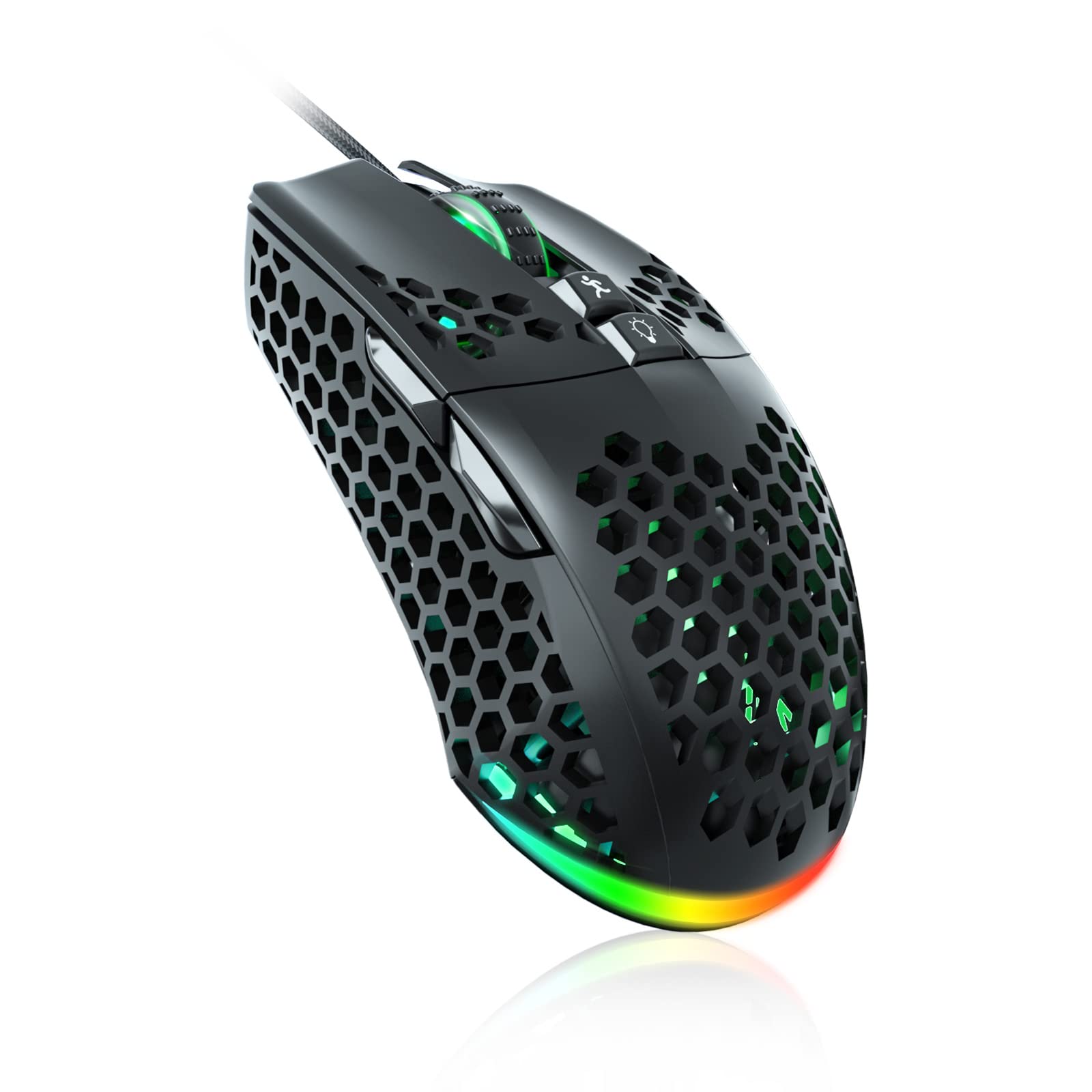Mua RGB Wired Gaming Mouse with Honeycomb Shell,Adjustable 12800 DPI,7 ...